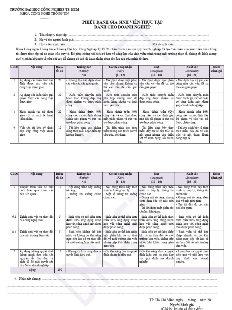 Phieu Danh Gia TTDN - DoanhNghiep | PDF