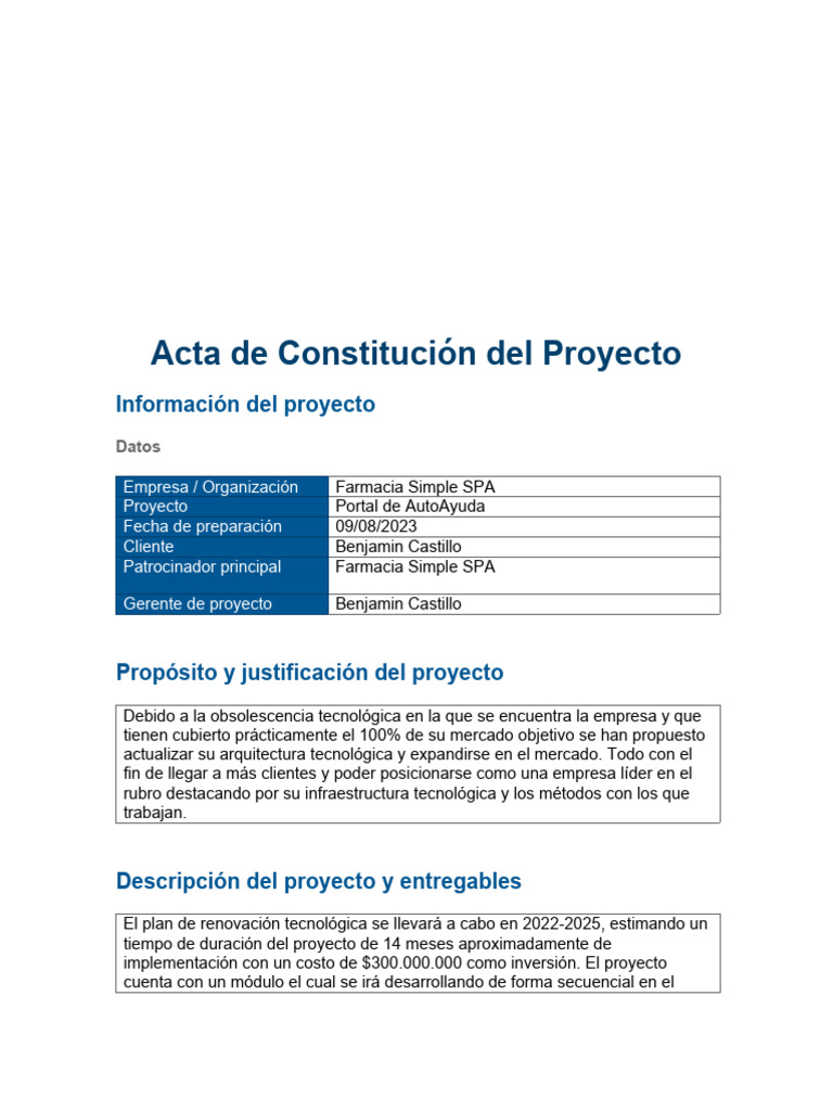 Plantilla Acta de Constituci N | PDF | Presupuesto | Business
