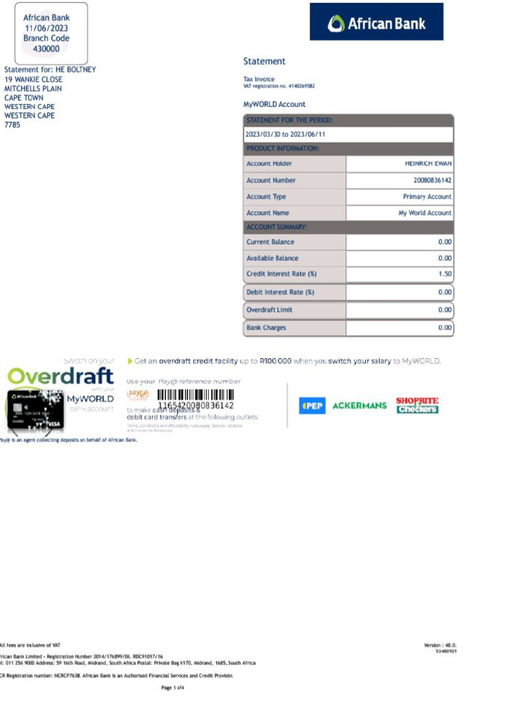 Bank Statement (1) | PDF