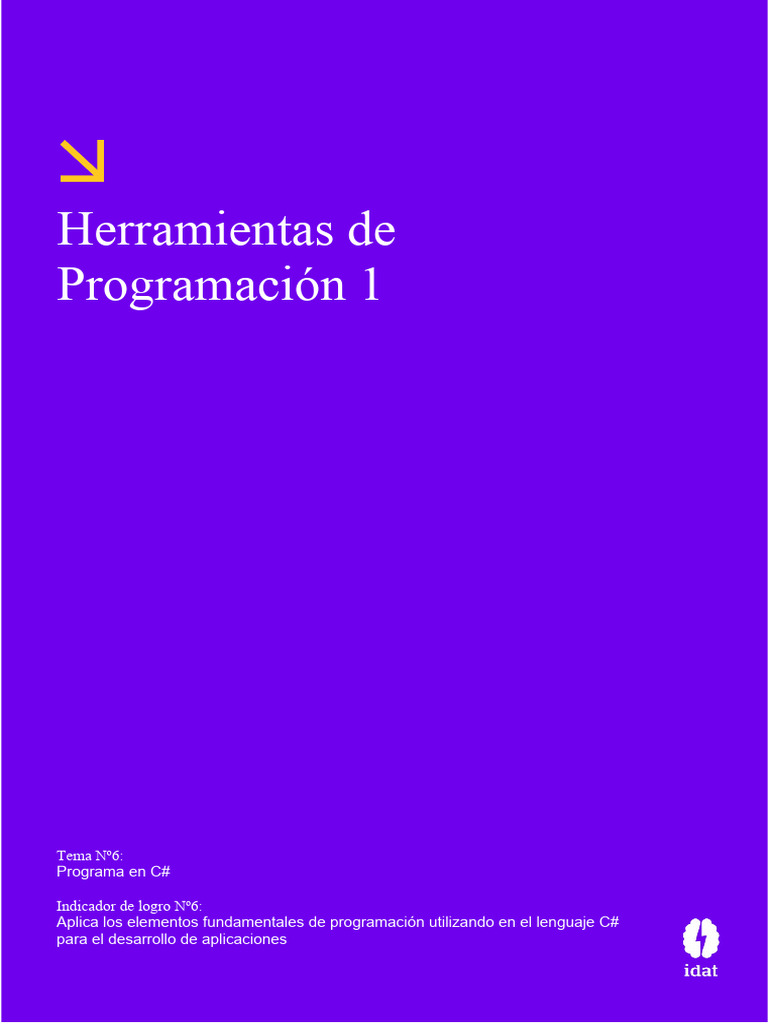 S6_Elementos básicos de un programa en C# | PDF | C Sharp (lenguaje de programación ...