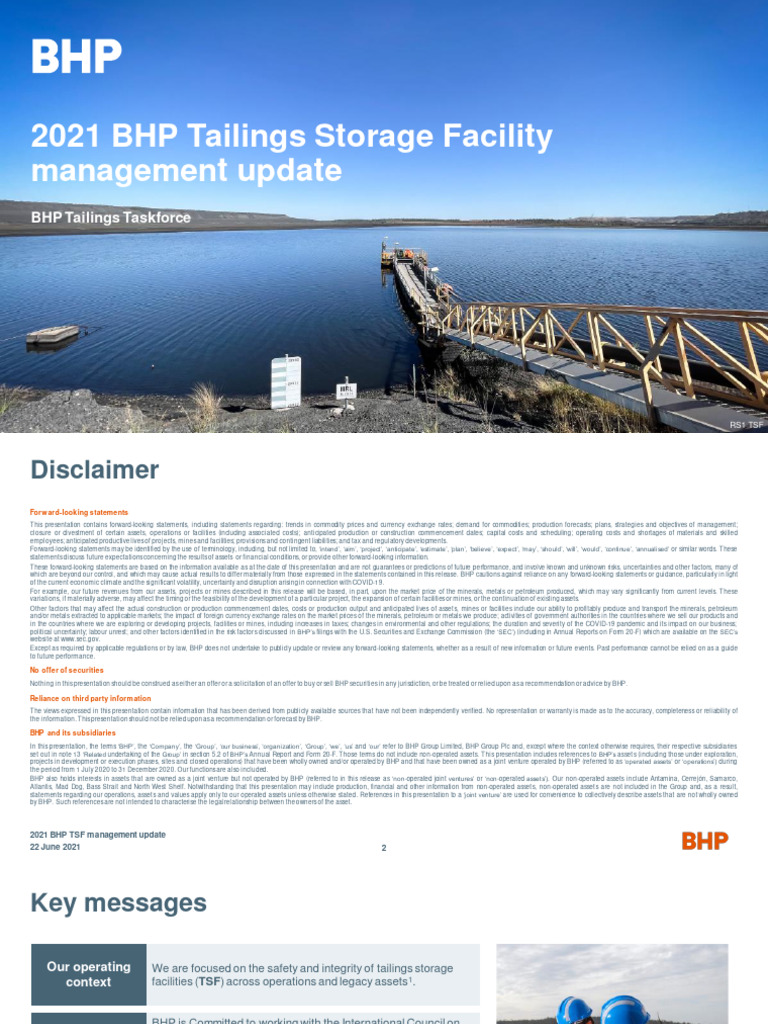 2021 BHP Tailings Storage Facility Management Update - 21062021 - FINAL ...