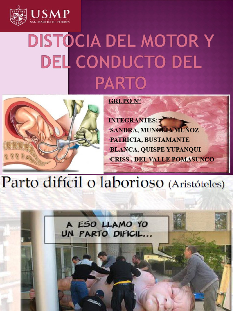 Distocias Del Motor y Del Conducto Del P | PDF | Parto | Medicina CLINICA