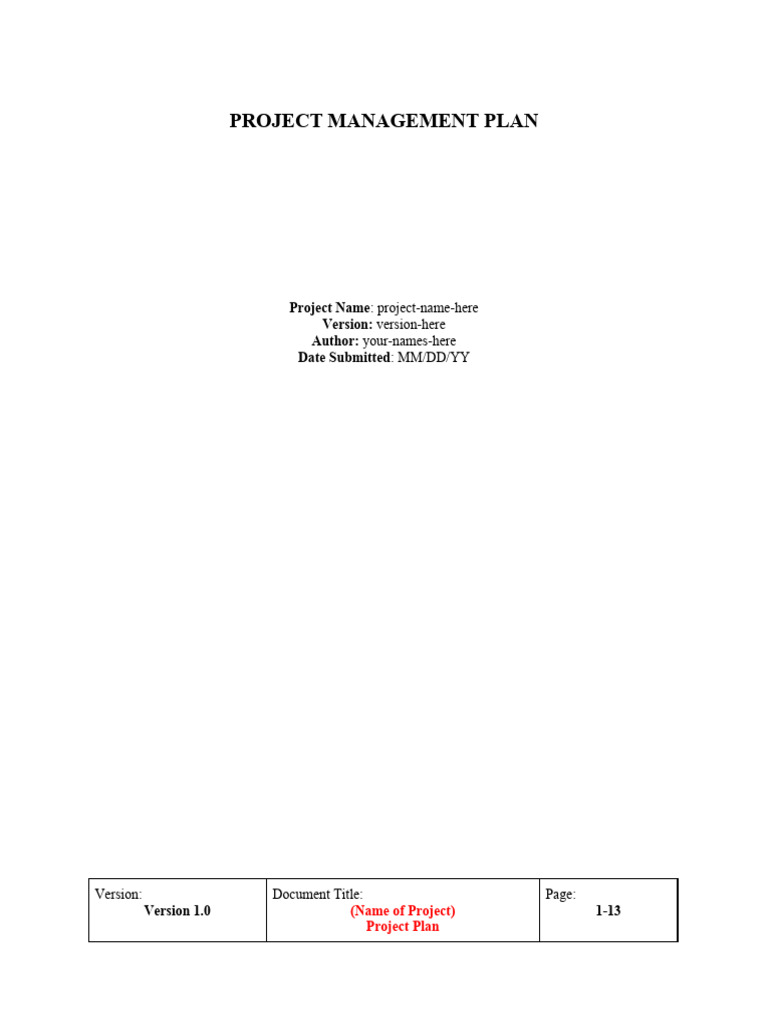 AISPM - ProjectManagementPlan Template | PDF | Project Management | Login