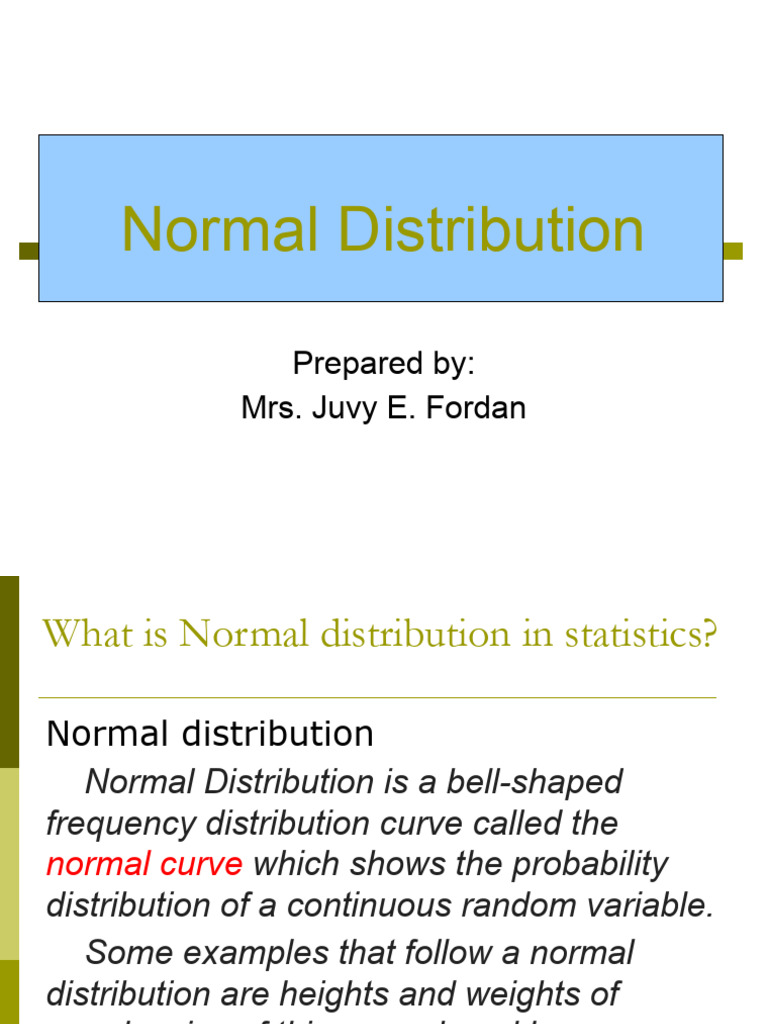 Kopya NG Normal Distribution | PDF | Normal Distribution | Mean Kopya NG Normal Distribution | PDF | Normal Distribution | Mean