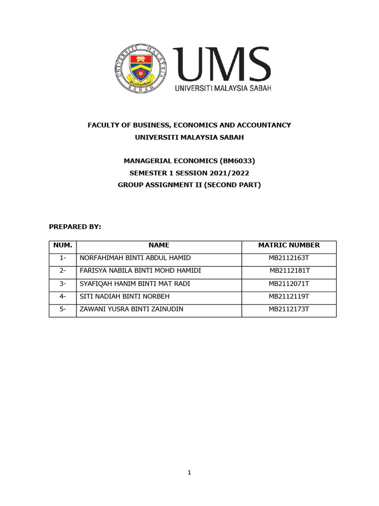 Managerial Economics Group Assignment II | PDF | Profit (Economics) | Monopoly
