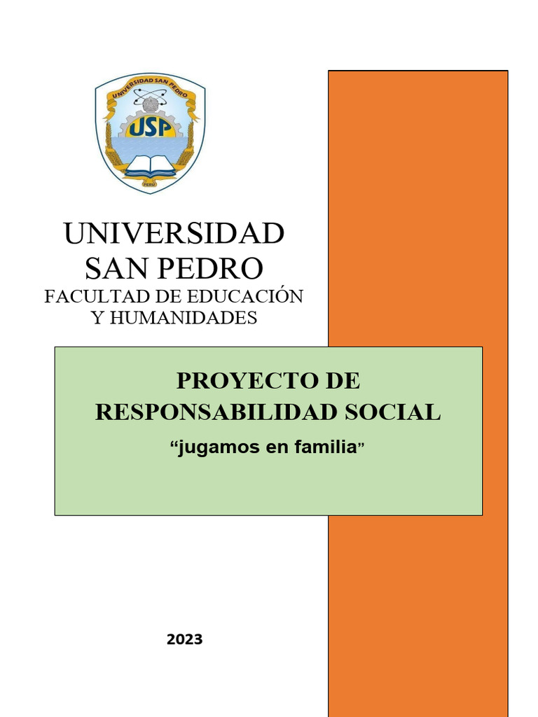 Proyecto de Responsabilidad Social de La Practica VI | PDF