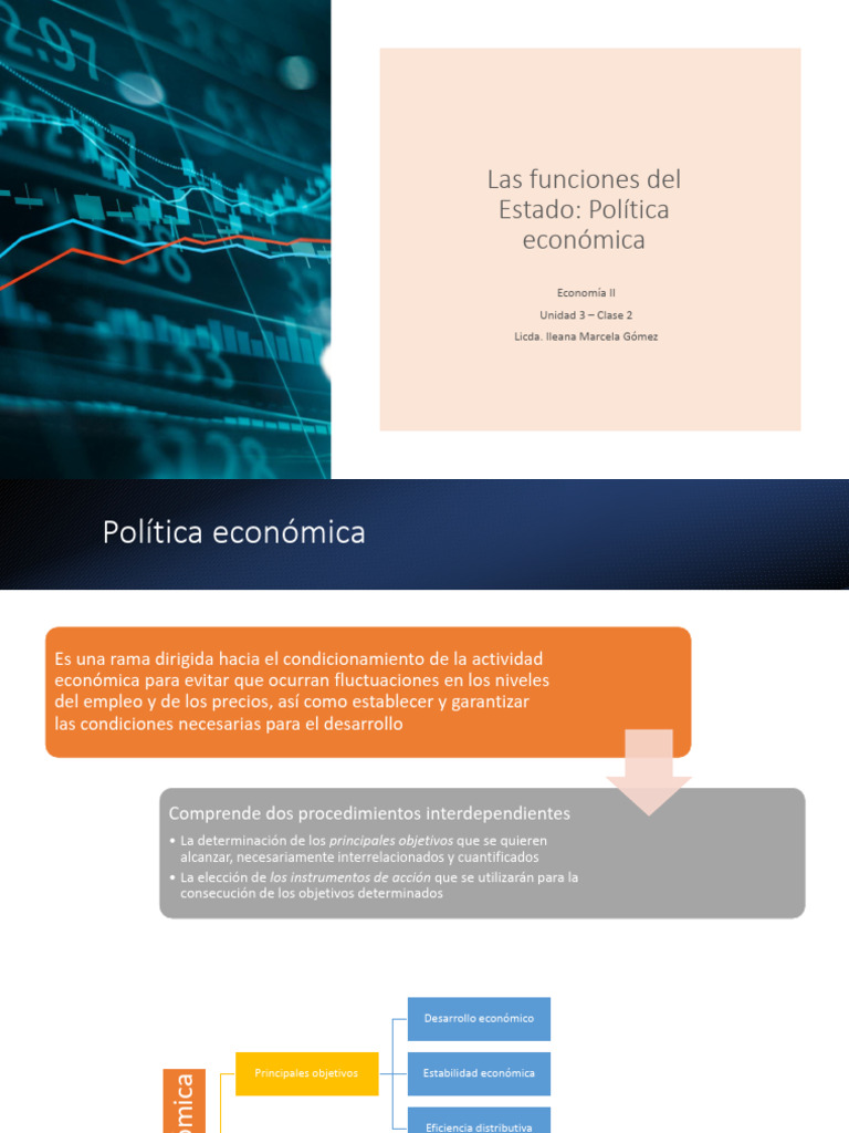 Funciones de la Política Económica | PDF | Política económica | Moneda