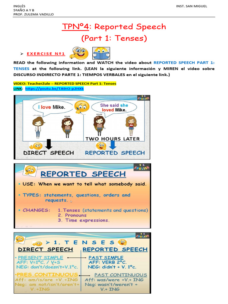 TPNº4.5ºsm.rep.S.part1.Tenses.sm.2022 | PDF | Linguistic Morphology | Language Families