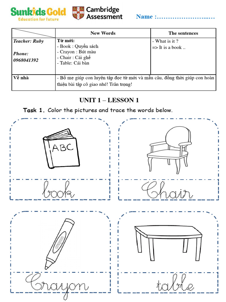 Worksheets Ollie 1 PH in | PDF