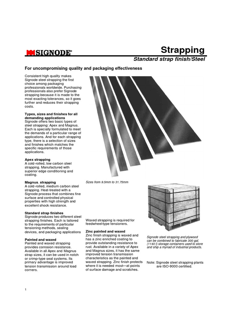 Apex and Magnus Strapping | PDF | Steel | Metals