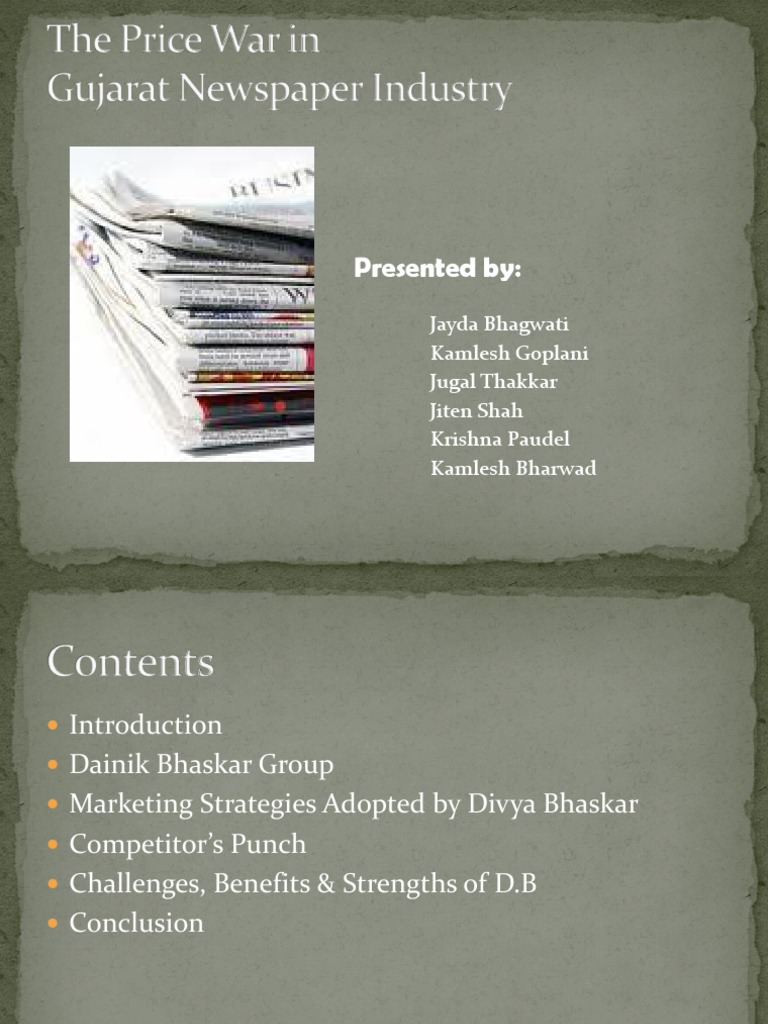 The Price War in | PDF | Newspaper Publishing | Newspapers