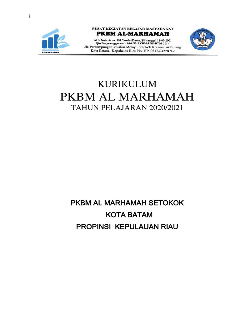 Dokumen Kurikulum PKBM C | PDF