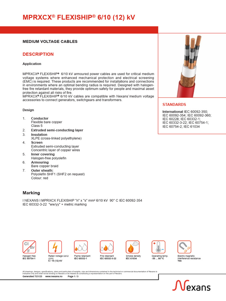 MPRXCX Flexiship 6 - 10kv Eng | PDF | Building Engineering | Materials