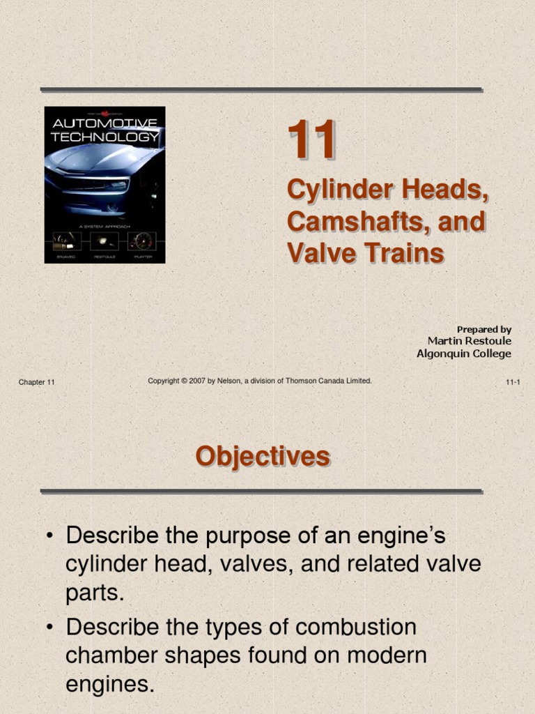 Cylinder Heads, Camshafts, and Valve Trains: Martin Restoule Algonquin ...