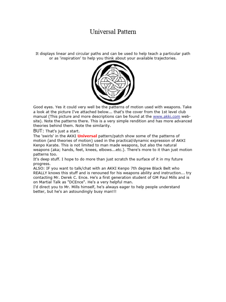 Universal Pattern | PDF