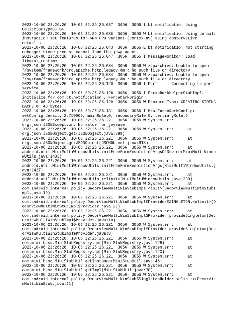 BTNotification Log | PDF | Software Engineering | Computing