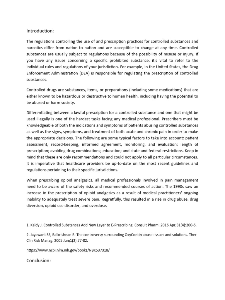 Introduction | PDF | Prescription Drugs | Opioid