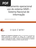 SIGOR Módulo MTR Guia Rápido | PDF | Desperdício | Fazer login