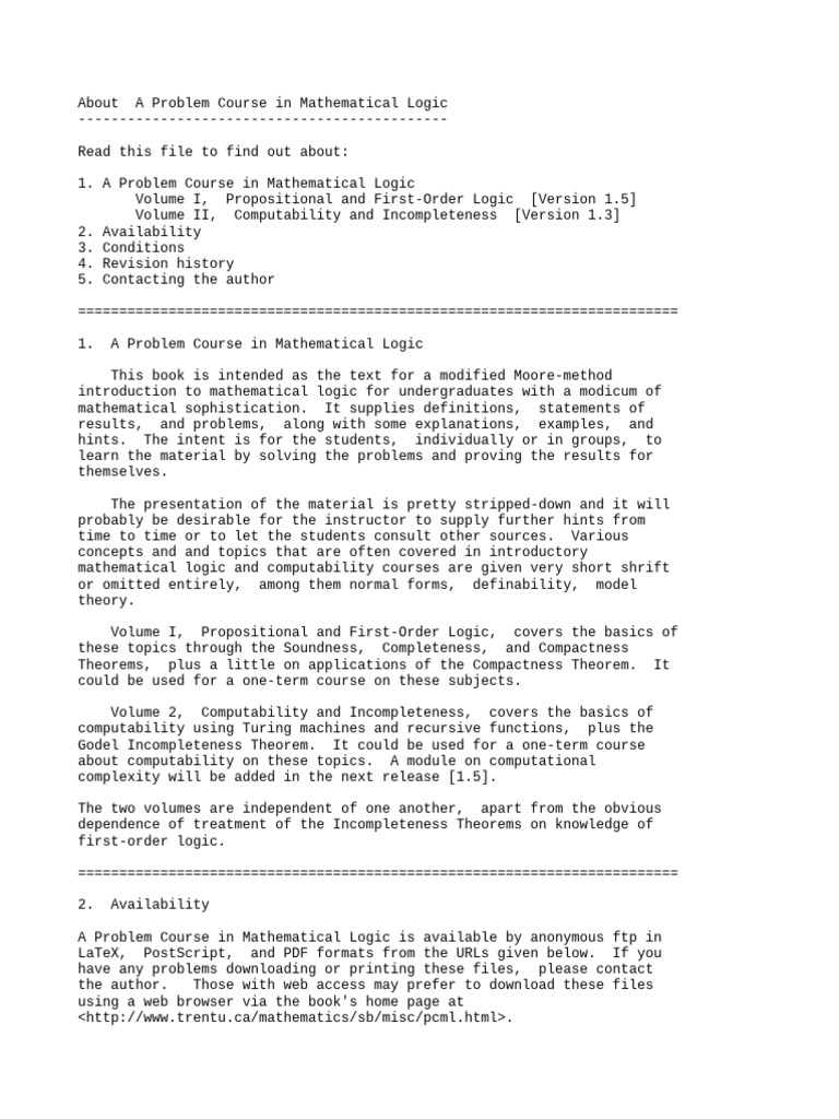 About PCML | PDF | Mathematical Logic | Computability Theory