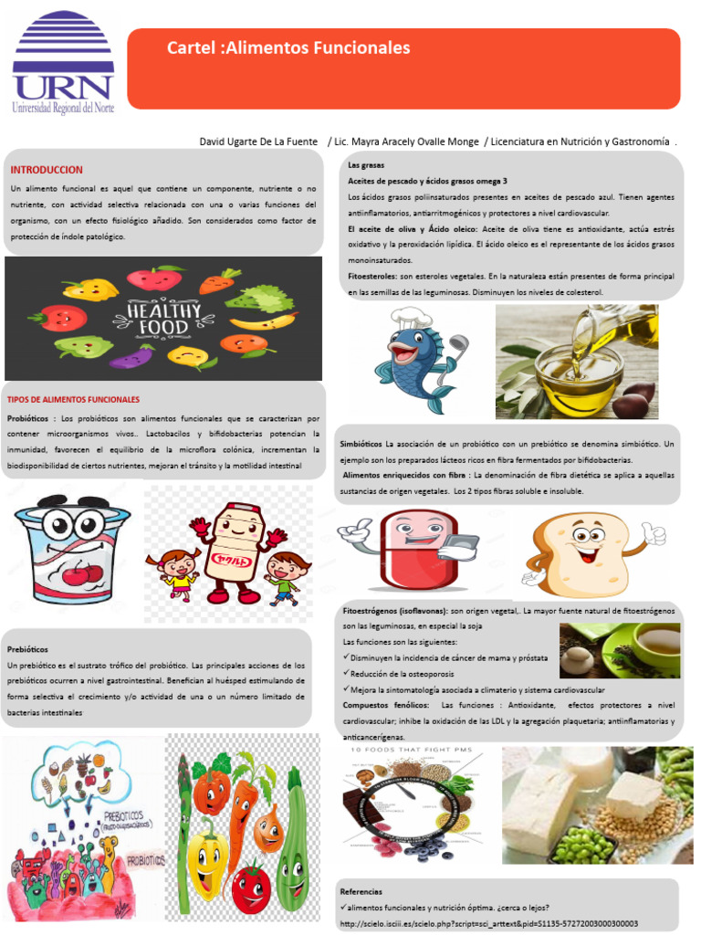 Infografia Nutricion Alimentos Funcionales | PDF | Alimentos | Fibra dietética