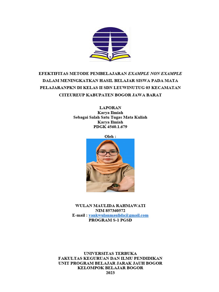 Tugas 1 Karya Ilmiah - Wulan Maulida | PDF | Kesehatan Holistik