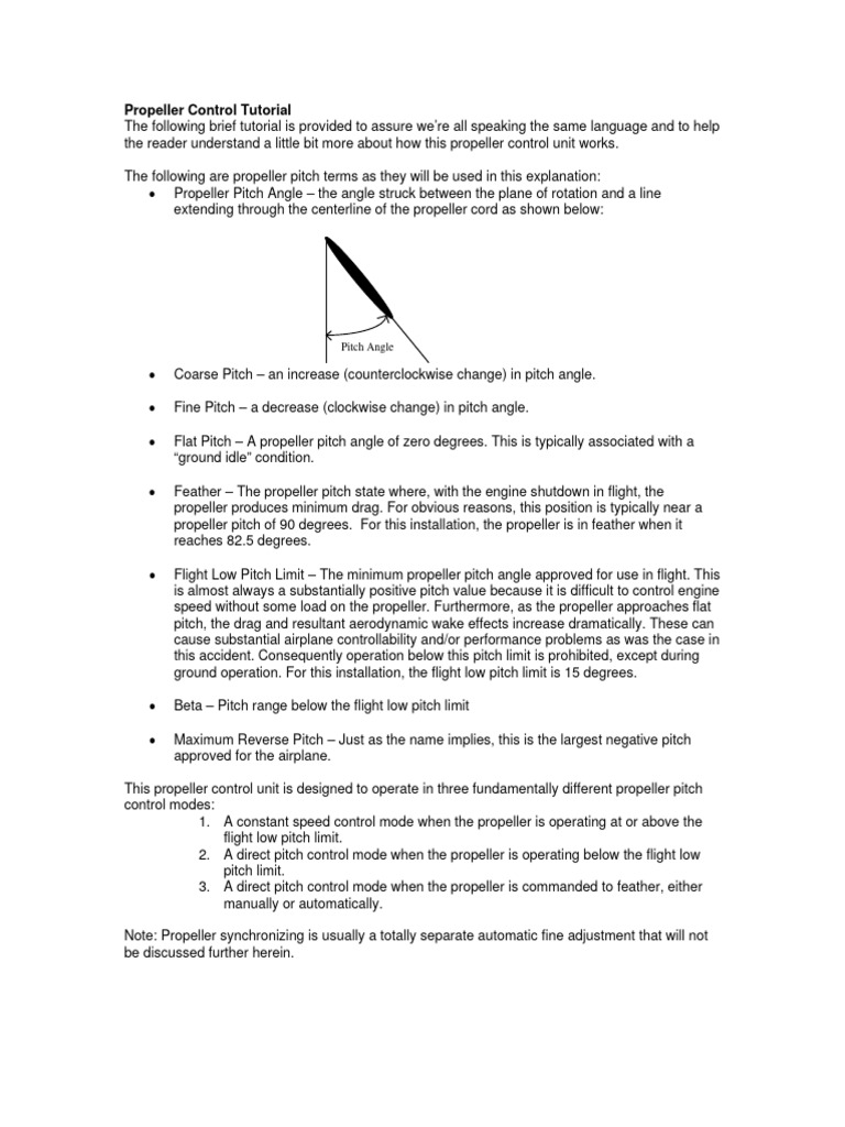 Propeller Control Tutorial v3 | PDF | Vehicles | Mechanical Engineering