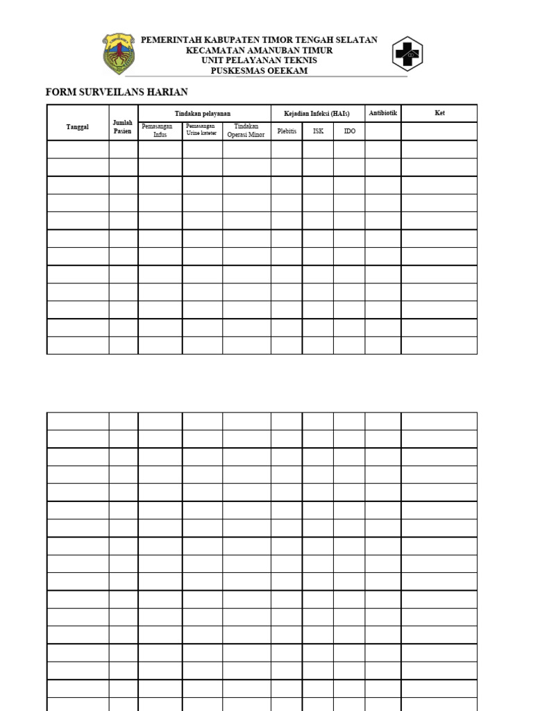 Form Pengumpulan Data PPI Harian | PDF