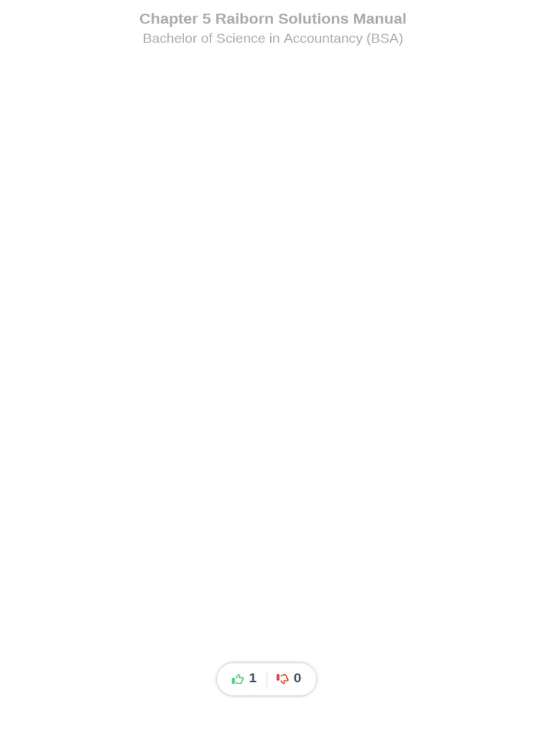 Chapter 5 Raiborn Solutions Manual Compress | PDF