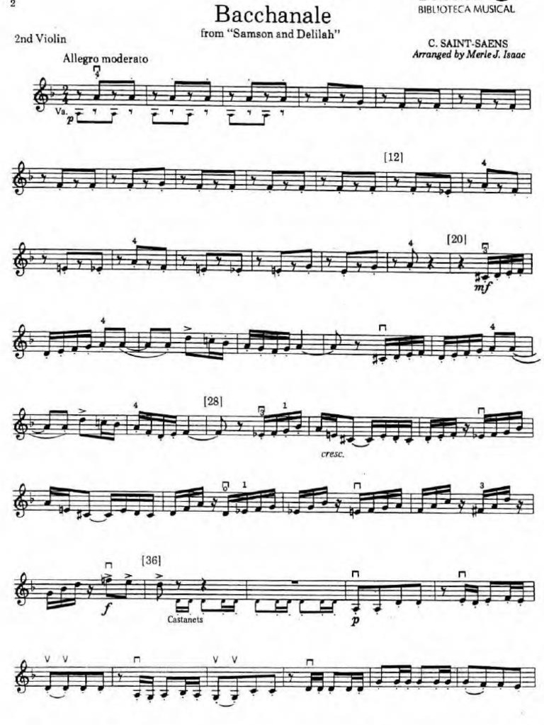 Bacchanale - Violin 2 | PDF