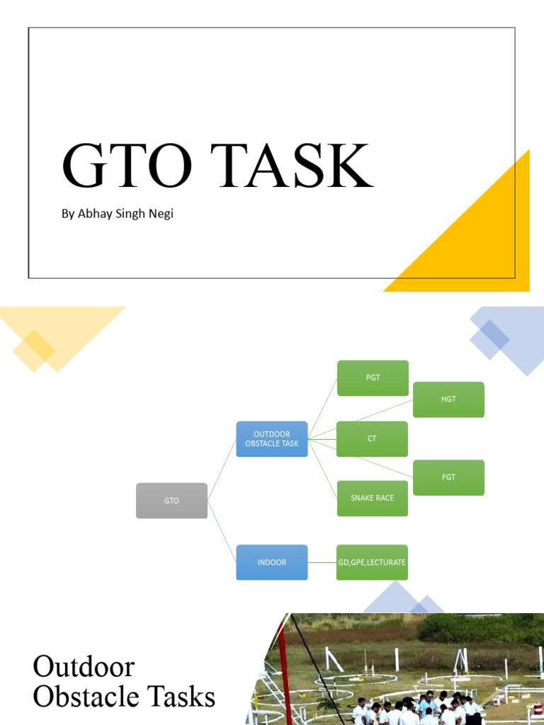 Gto Obstacle Task | PDF