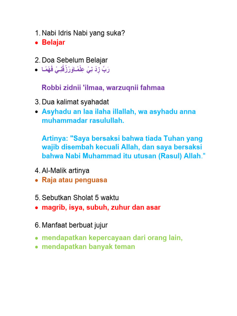 Nabi Idris Nabi Yang Suka | PDF | Agama & Spiritualitas