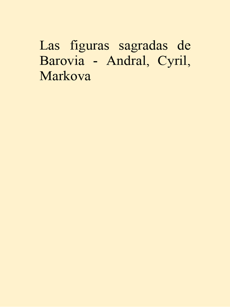 Las Figuras Sagradas de Barovia - Andral, Cyril, Markova | PDF
