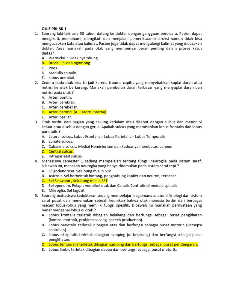 Quiz PBL SK 3 Blok 1.3 (2021) | PDF | Sains & Matematika | Pengembangan Diri