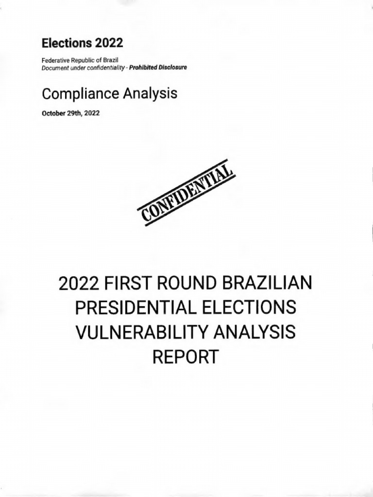 2022 First Round Brazilian Presidential Elections Vulnerability ...