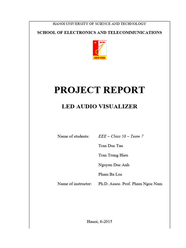LED Audio Visualizer Project Report | PDF | Light Emitting Diode ...