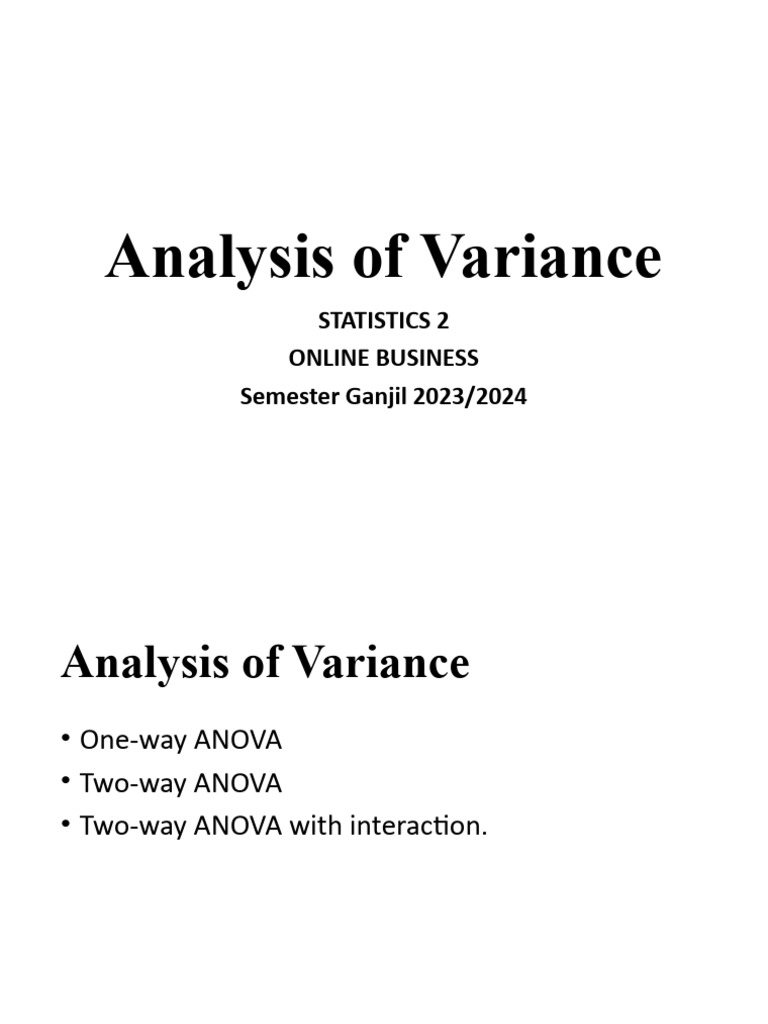 Stat 2 - 10 - Two Way Anova | PDF | Analysis Of Variance | F Test Stat 2 - 10 - Two Way Anova | PDF | Analysis Of Variance | F Test