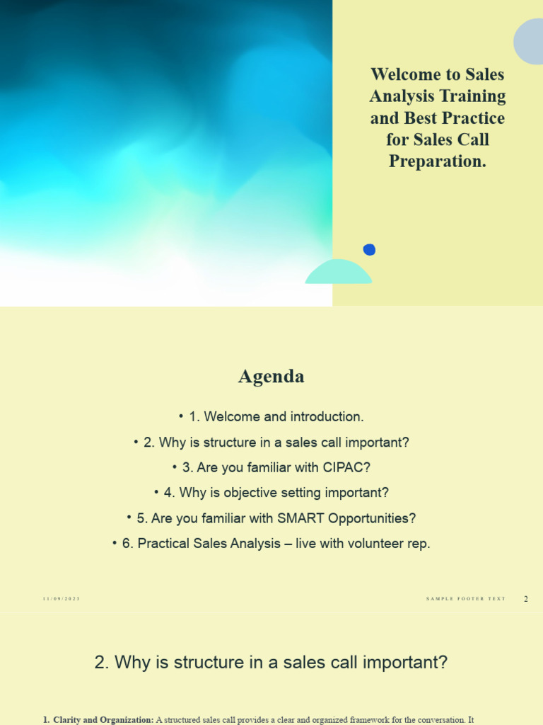 CIPAC Sales Training | PDF | Sales | Goal