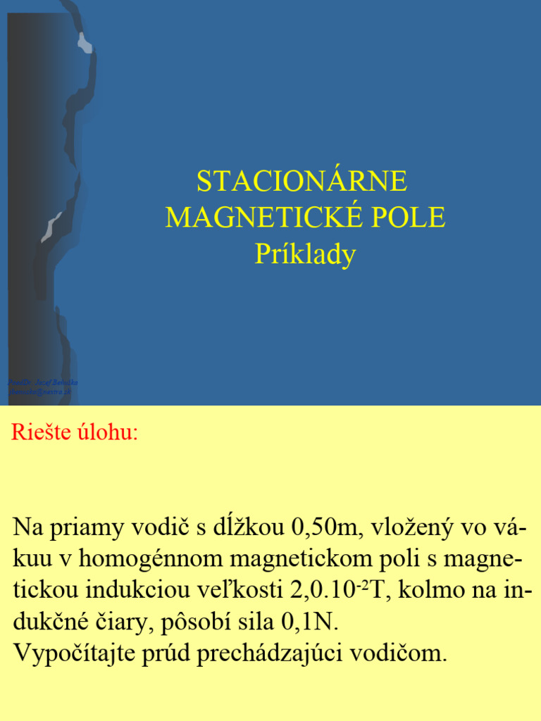 15 Priklady Stacionarne Magneticke Pole | PDF