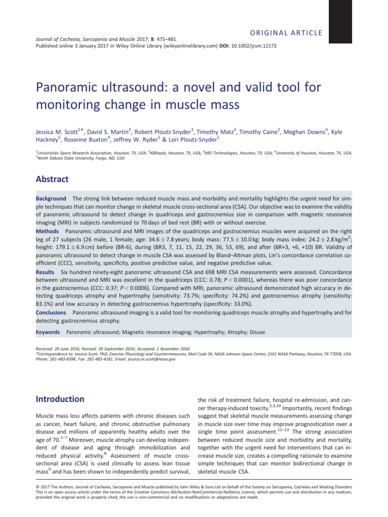 JCSM 8 475 | PDF | Skeletal Muscle | Magnetic Resonance Imaging