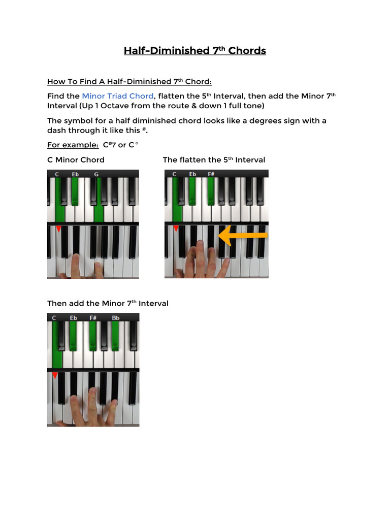 Half-Diminished 7th Chords | PDF