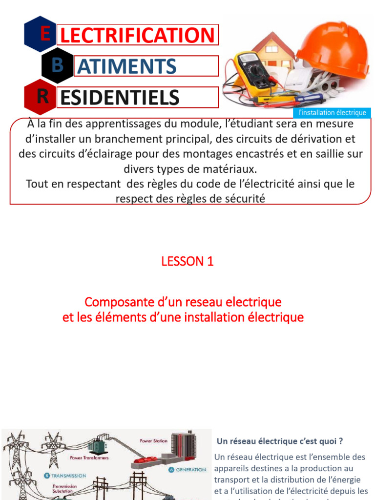 ELECTRICITE Batiment | PDF | Réseau électrique | Tension électrique