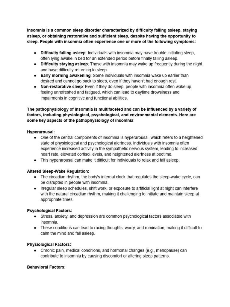 INSOMNIA Script | PDF | Sleep | Insomnia