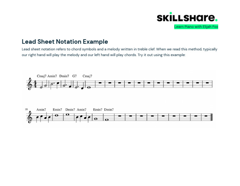 ELIJAH FOX Lead Sheet Example PDF | PDF