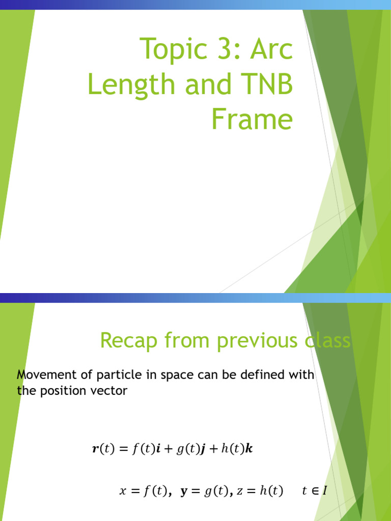 Lecture 4 - Tangential, Normal and Binormal | PDF
