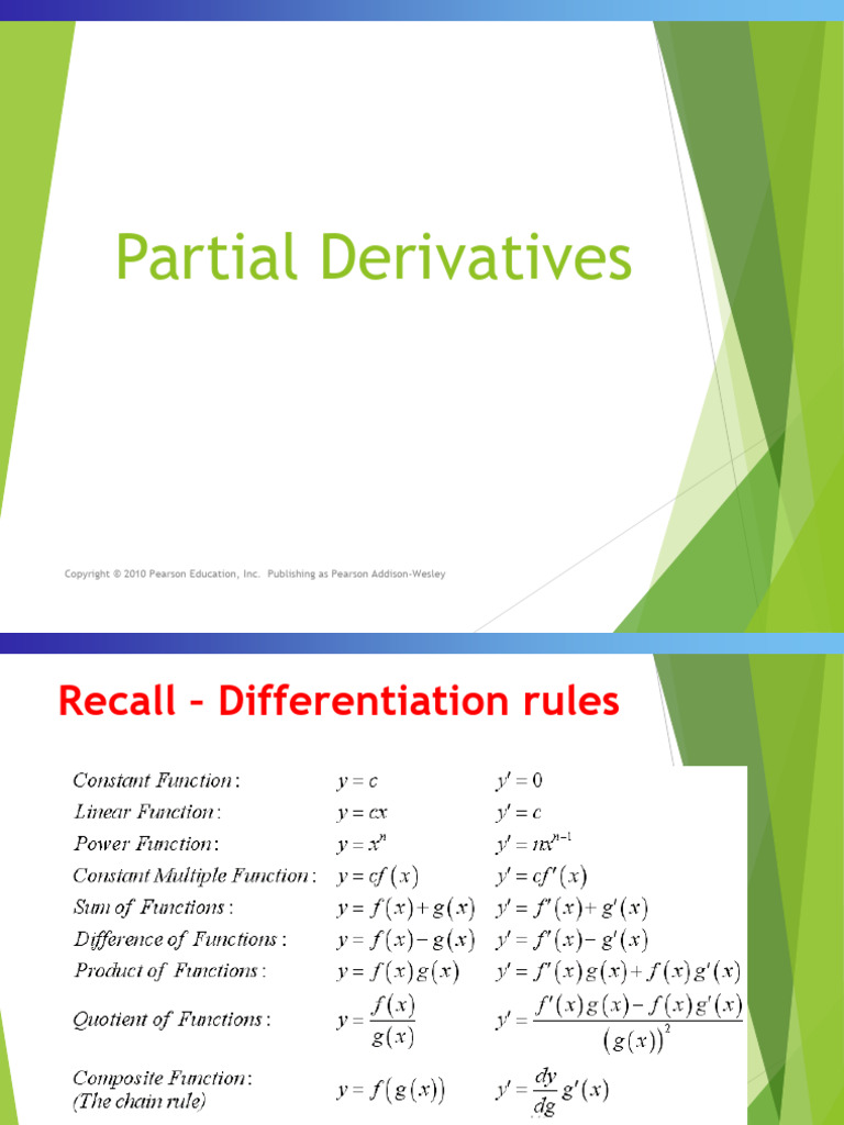 Lecture 5 - Partial Derivatives and Chain Rule | PDF | Derivative | Calculus
