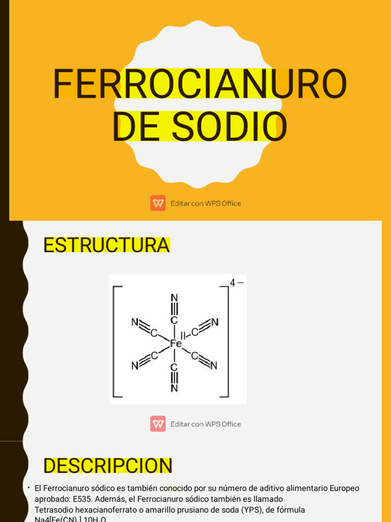 Ferrocianuro de Sodio | PDF