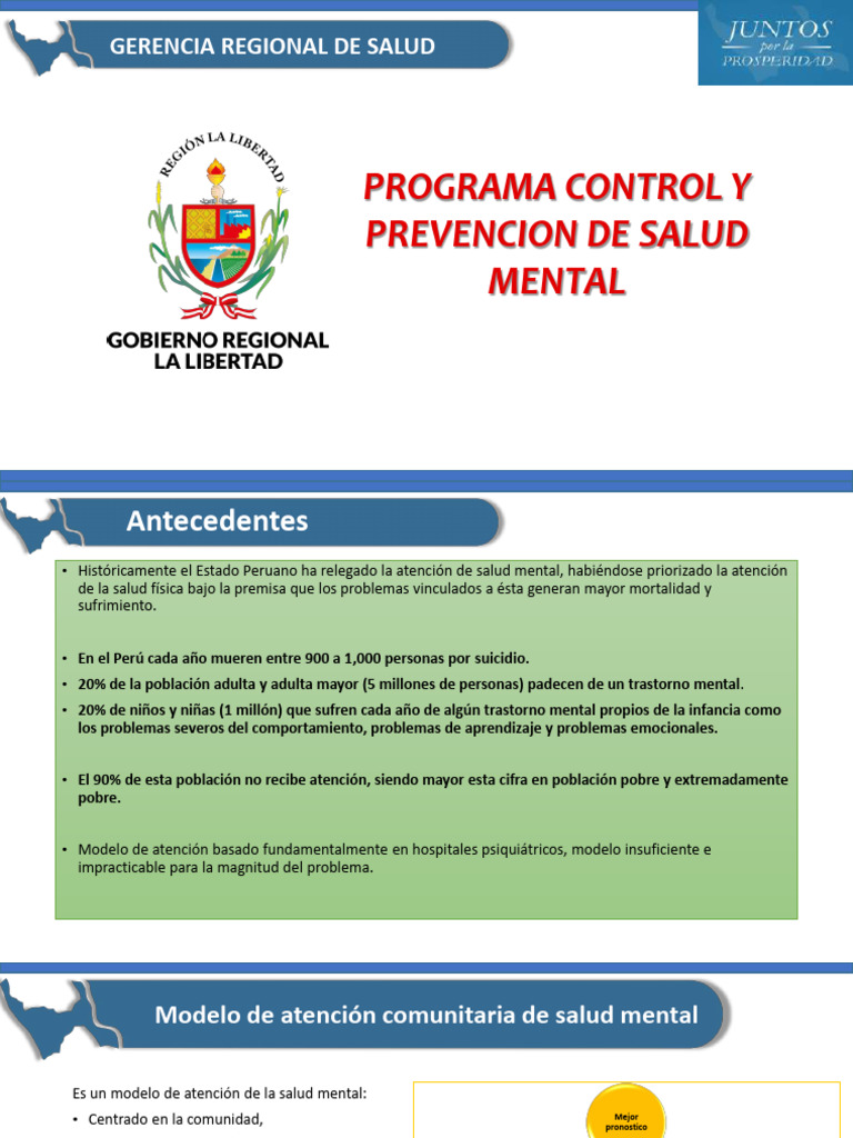 MODELO DE SALUD MENTAL COMUNITARIA - Compressed | PDF | Salud mental | Trastorno mental