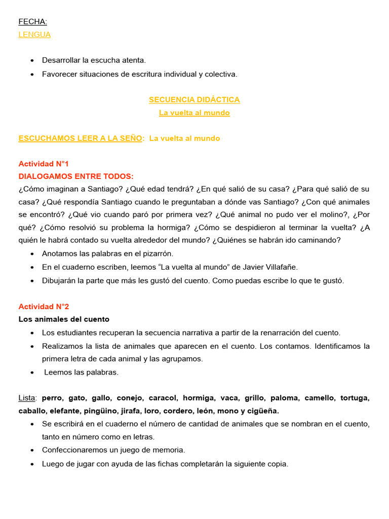 Actividades de Lectura Infantil | PDF | Artes del Lenguaje y ...