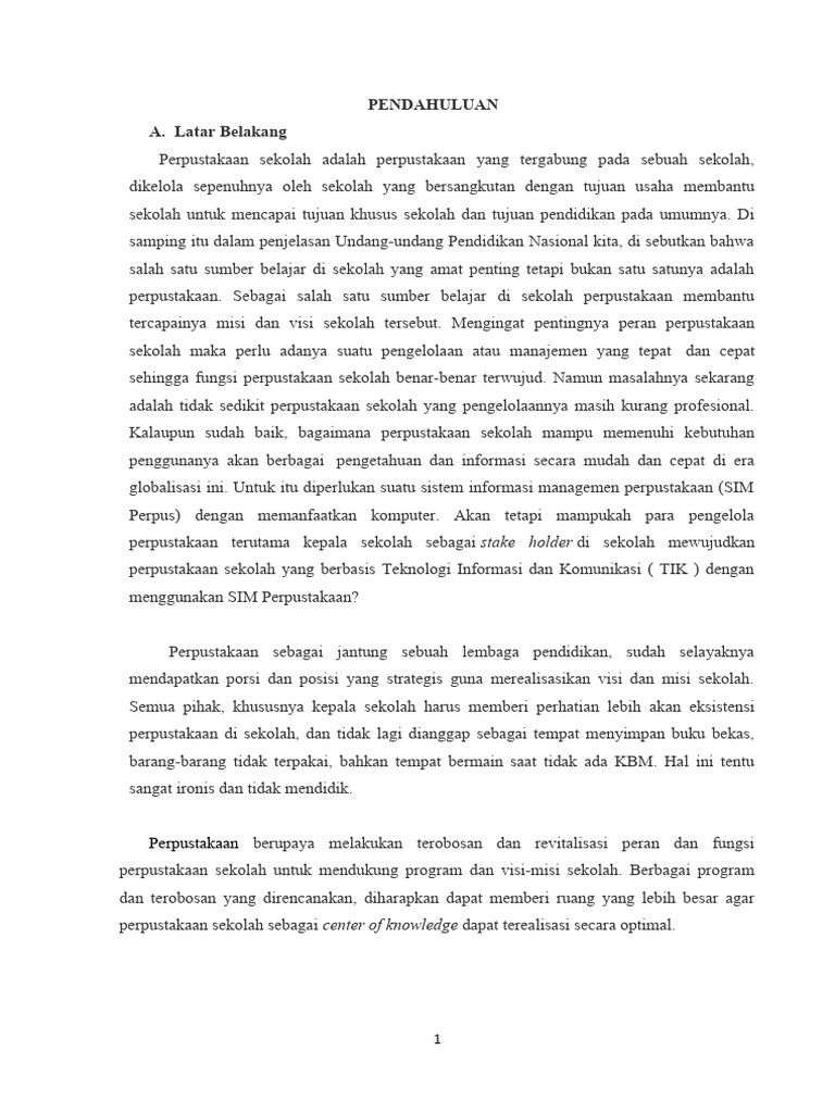 Program Kerja Perpustakaan Sekolah | PDF