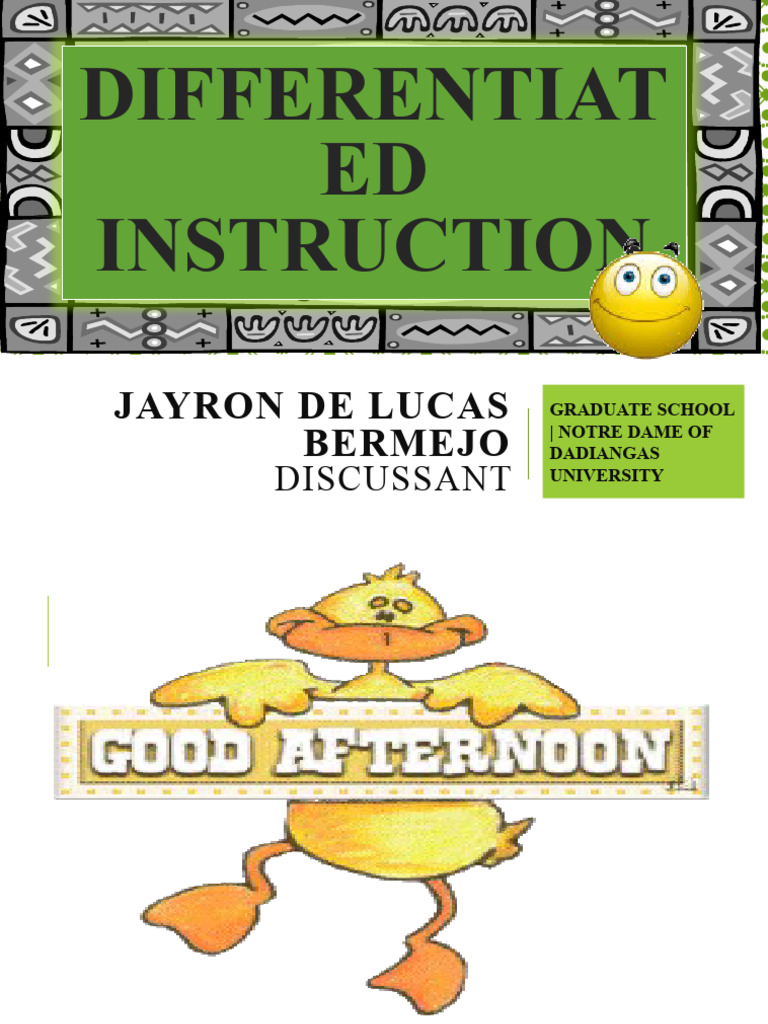 Group-1 Differentiated-Instruction Sample | PDF | Differentiated ...